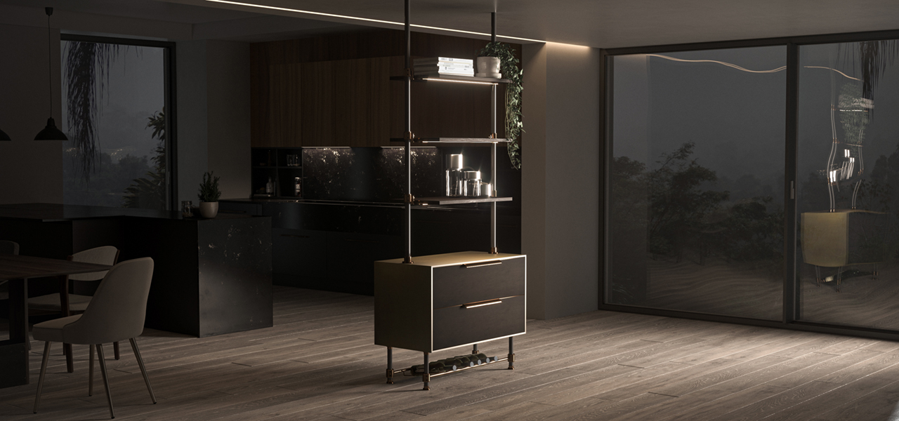 Single Bay Shelving with Metal Countertop Hutch - Kitchen - SHELVING